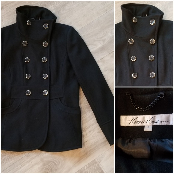 Kenneth Cole | Jackets & Coats | Kenneth Cole Double Breasted Wool Blend Pea Coat | Poshmark
